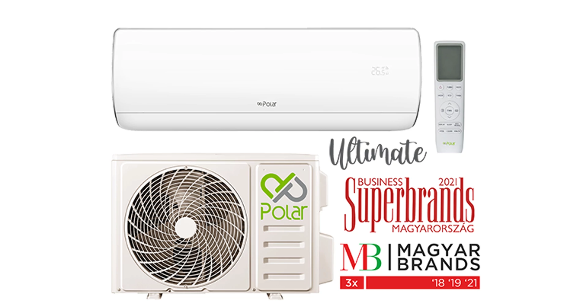 Polar Ultimate oldalfali split klíma szett - 3,5 kW, Wi-Fi - SIEH0035SDU/SO1H0035SDU